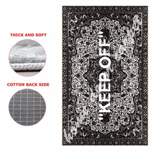 Keepoff Black and Gray Rug Keep off Rug Keep off Carpet - Etsy
