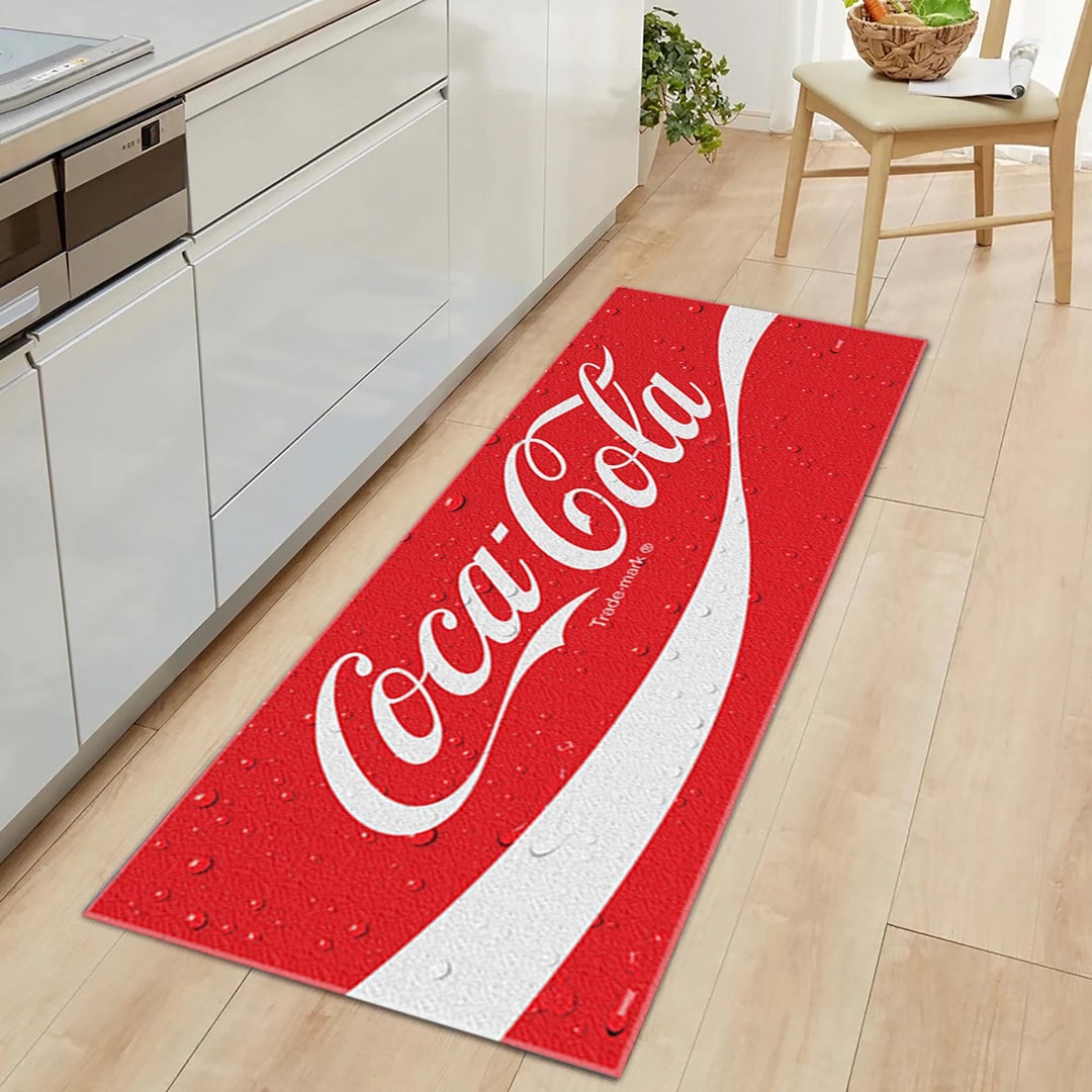 Coca Cola Rug, Coca Cola Decor, Coke Rug, Kitchen Runner, Coca Cola ...