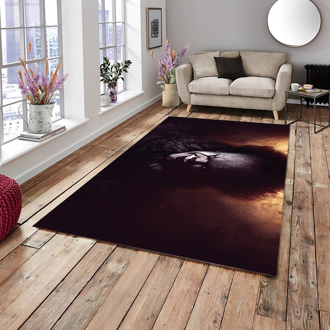 Horror Movie Area Rug Horror Movie Carpet Pennywise Rug | Etsy