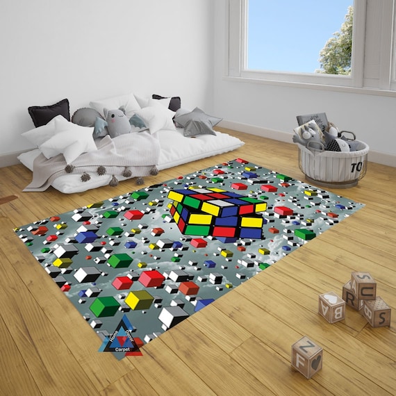 Rubik's Cube Rubik's Cube Lover Gift Decor Rug - Etsy