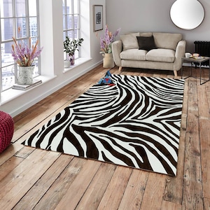 Zebra Pattern Rug, Zebra Ryg Living Room Rug, Modern Rug, Floor Mats ...