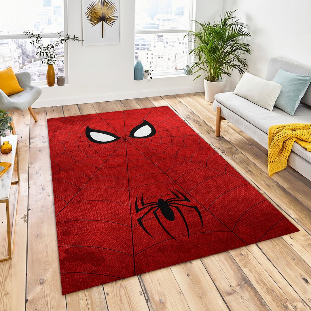 Spiderman Carpet,spiderman Patterned,personalized Gift,boy Room Wall ...