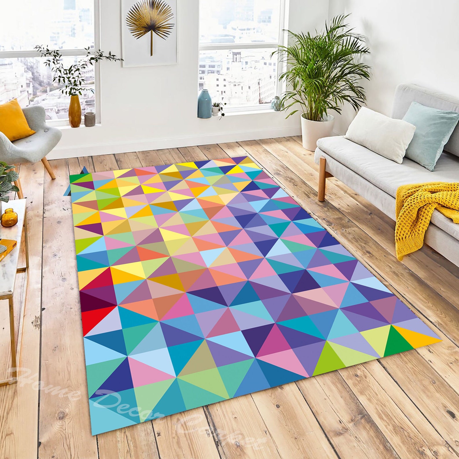 Postcard From Sweden Colourful Rug Patchwork Patterned Rug - Etsy