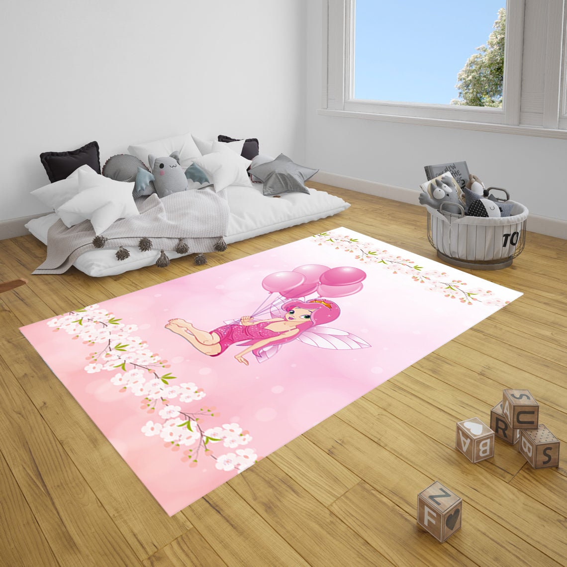 Personalized Baby Girl Rug Room Decor Monogrammed Playroom | Etsy