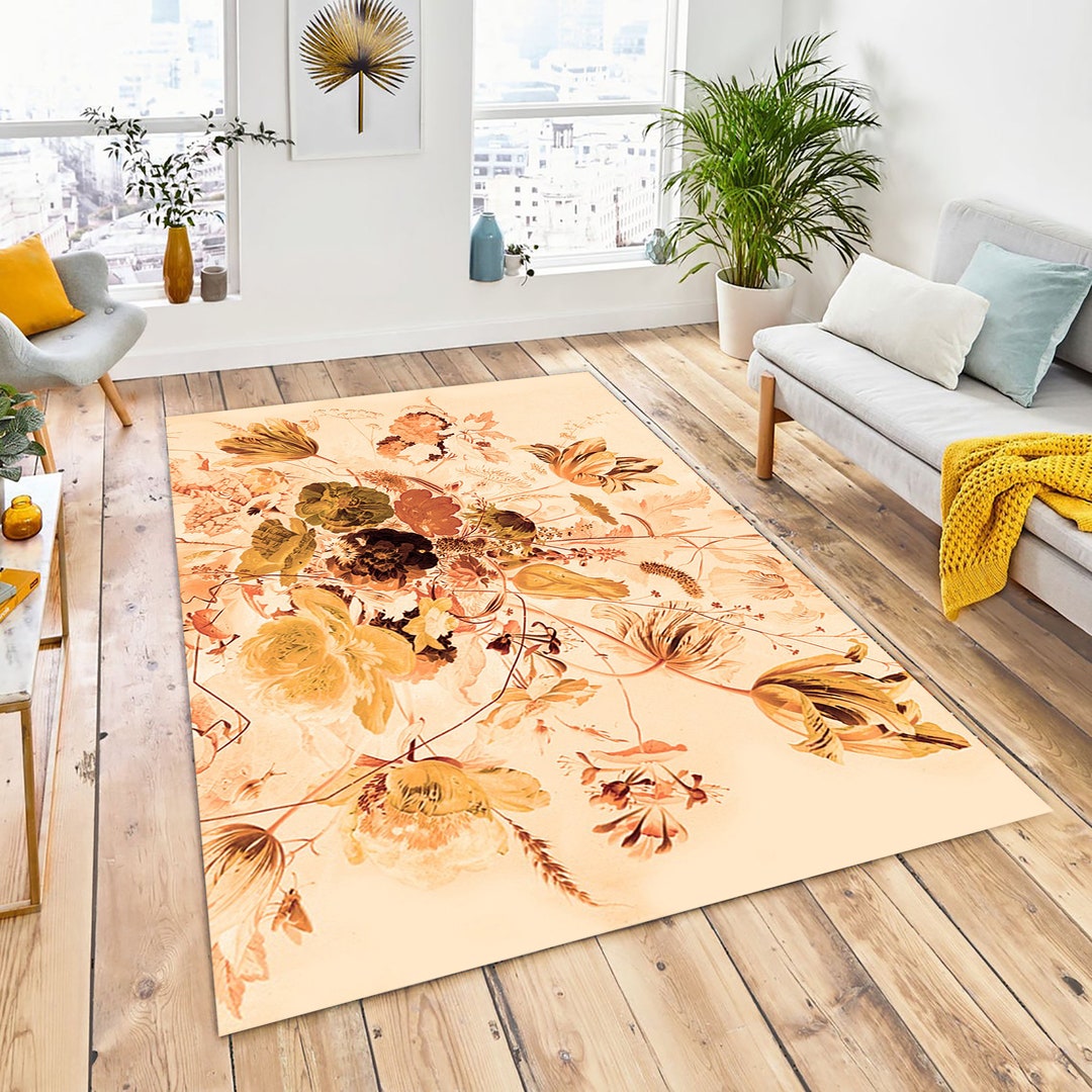 Aracelli Rug,nature Rug,floral Embroidery,floral Carpet,flower Area Rug ...