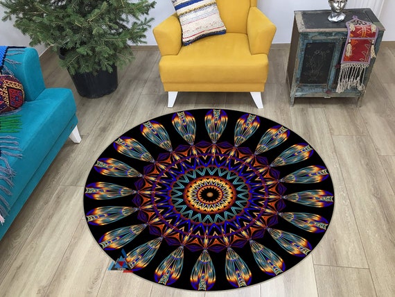 Mandala Mandala Rug Round Rug Round Carpet Mandala Pattern | Etsy