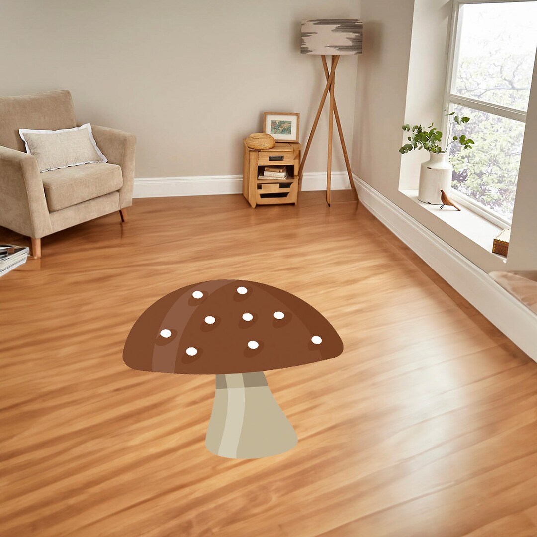 Mushroom Mat, Mushroom Pattern,shaped Rug,girls Room Rug,custom Rug ...