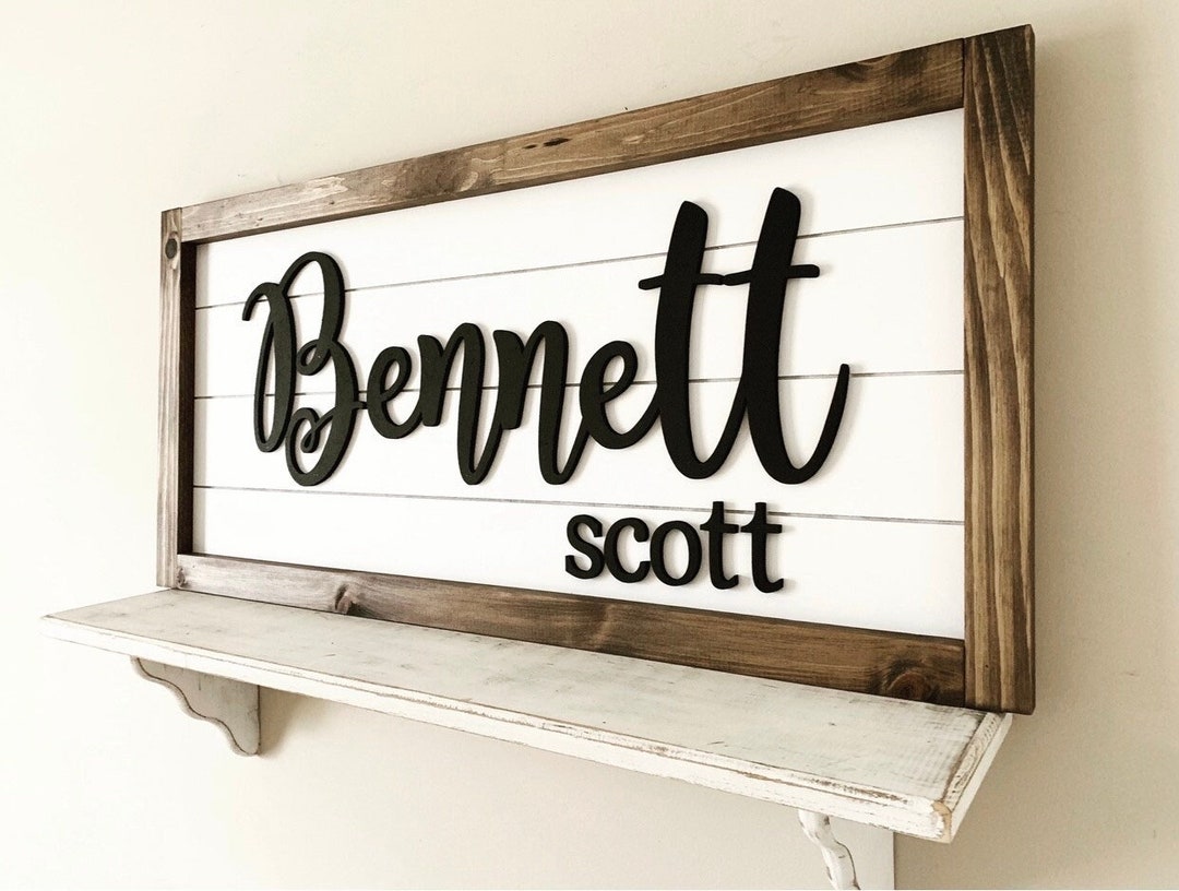 Nursery Name Wood Letters, Baby Name Wood Cutout, Wooden Name Sign ...