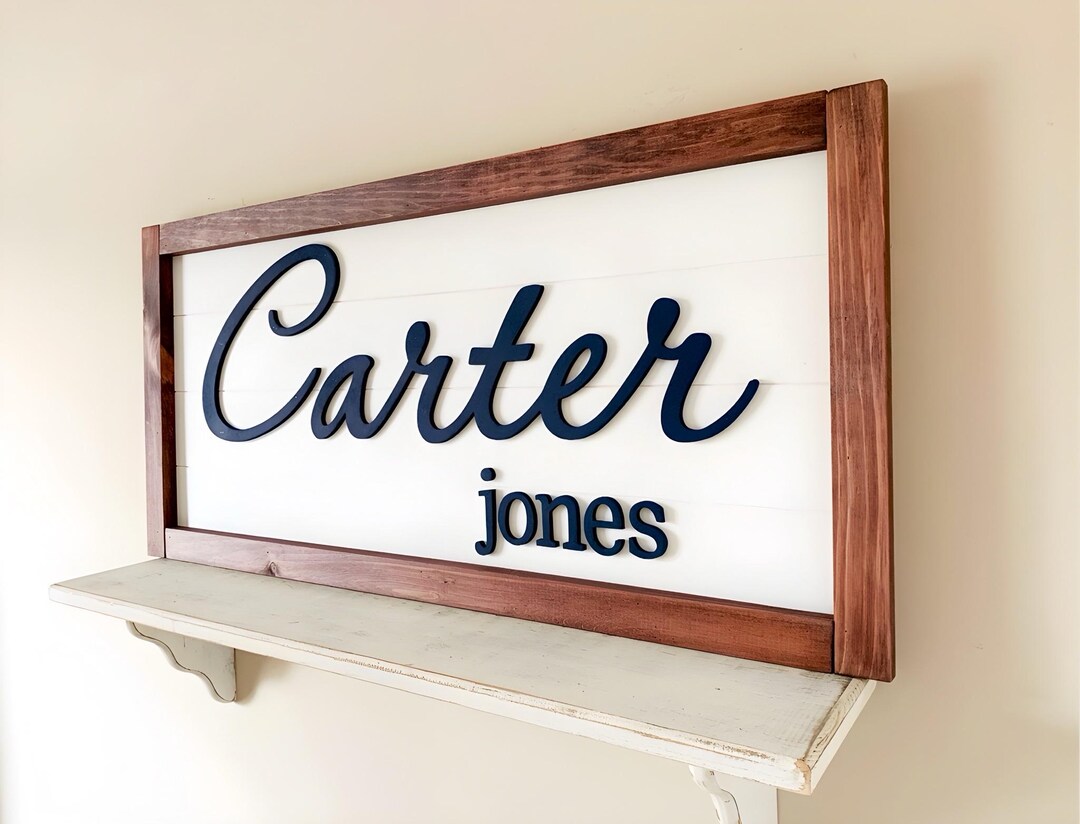 Custom Baby Gift, Nursery Name Boy, Sign for Nursery Wall, Baby Boy ...