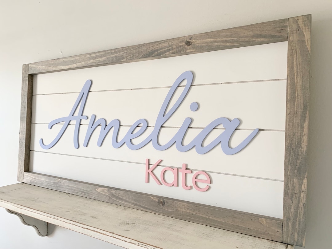 Personalized Girl Nursery Name Sign | Nursery Decor Girl | Baby Name ...