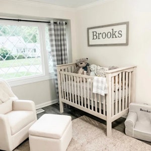 Wood Boy Crib Name Sign, Large Custom Baby Name Sign, Nursery Art Wall ...
