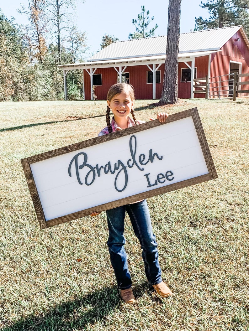 Large Baby Boy Wooden Name, Custom Wall Art for Nursery, Kids Room ...