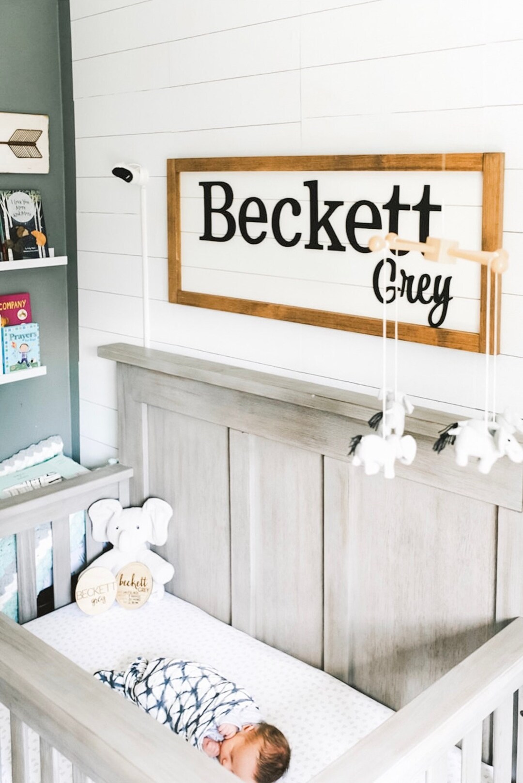 Custom Over Crib Name Sign, Framed Baby Name Sign, Nursery Wall Art ...