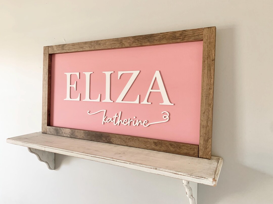 Boy Wooden Name Sign, Crib Wall Name Cutout, Custom Baby Name Sign ...