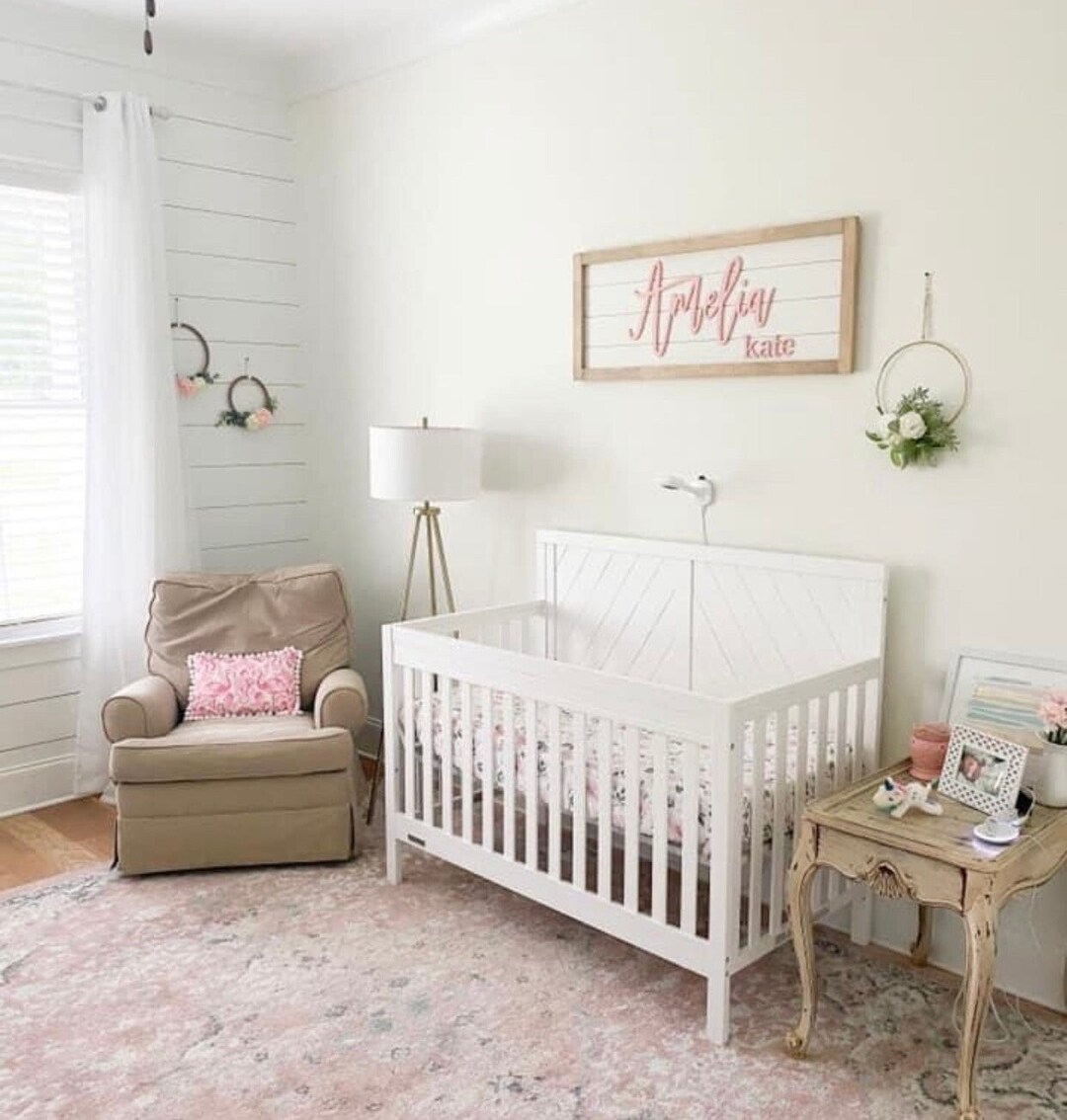 Large Wood Name Sign, Nursery Name Sign, Girl Name Sign, Above Crib ...