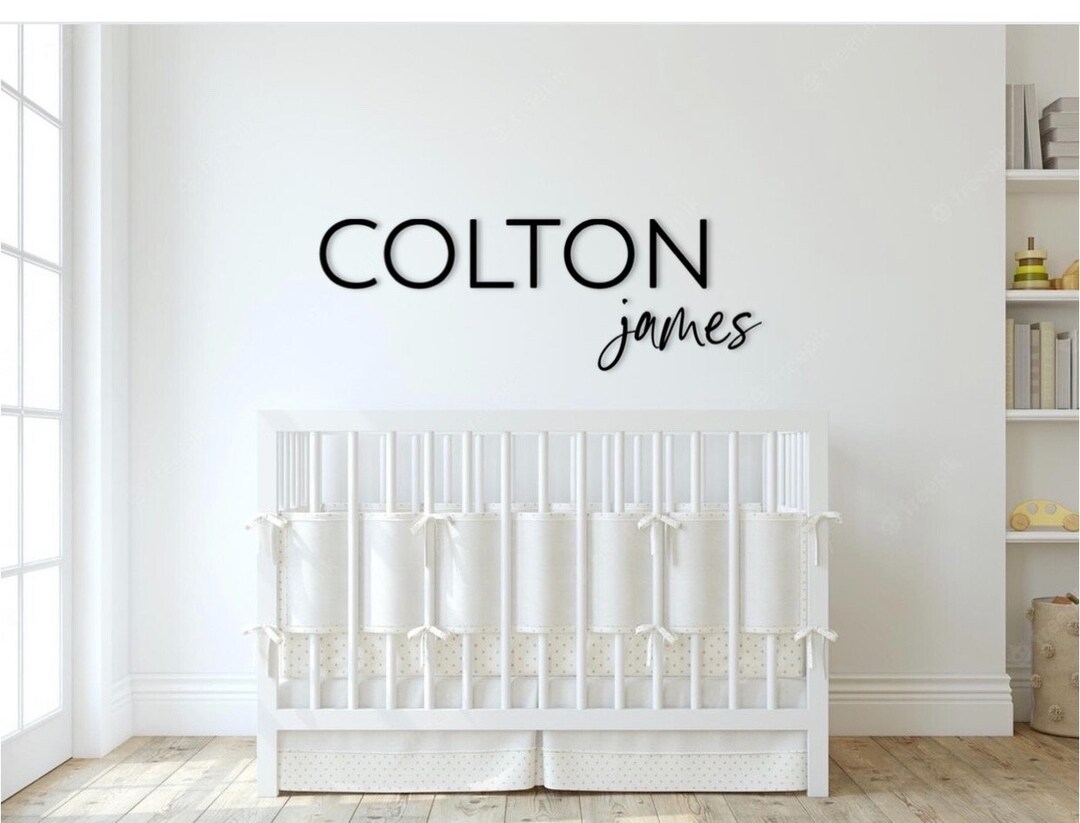Nursery Name Sign, Above Crib Name Sign, Personalized Nursery Decor ...