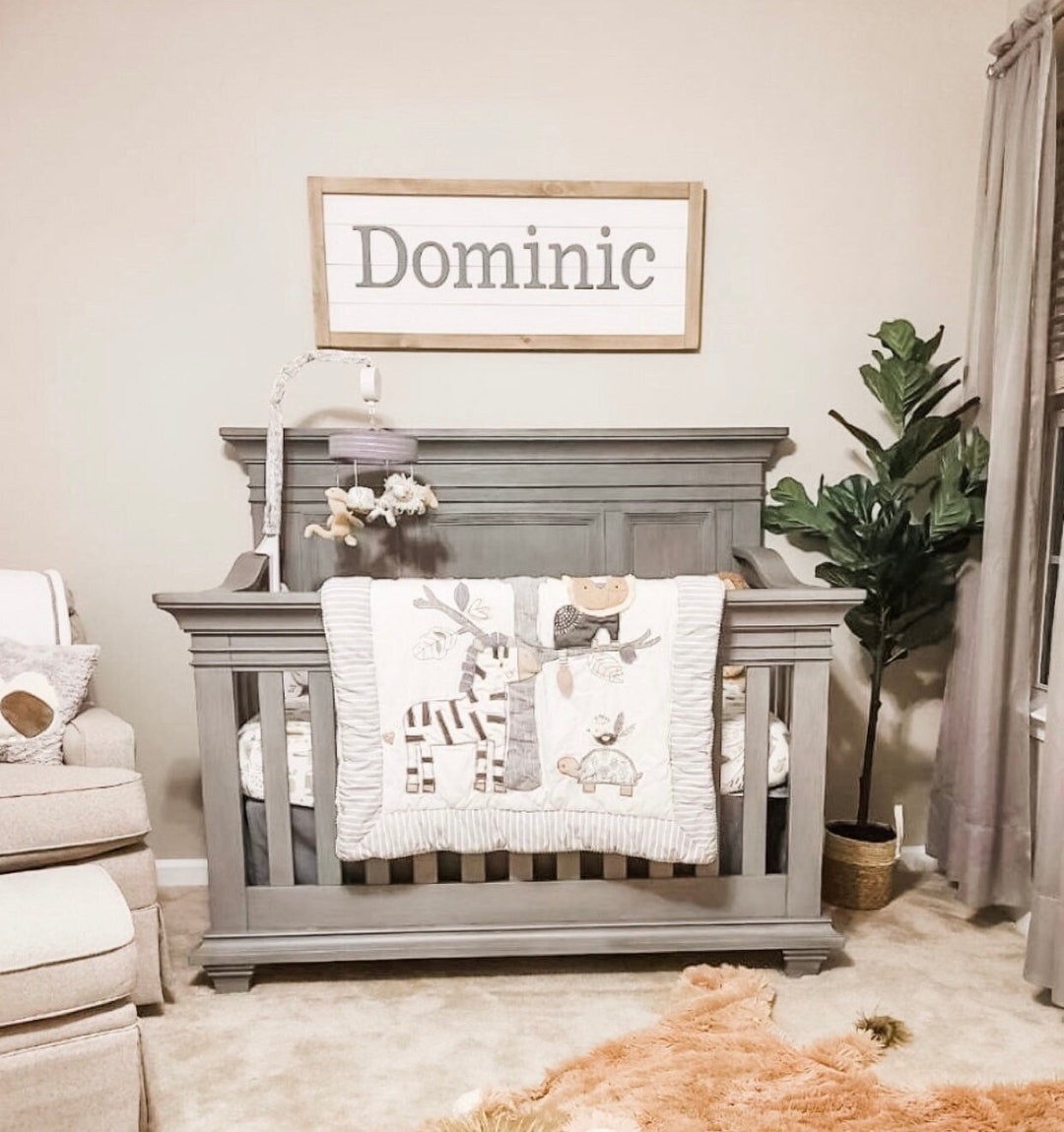 Custom Nursery Name Sign Baby Name Sign Wooden Nursery Cutout Nursery ...