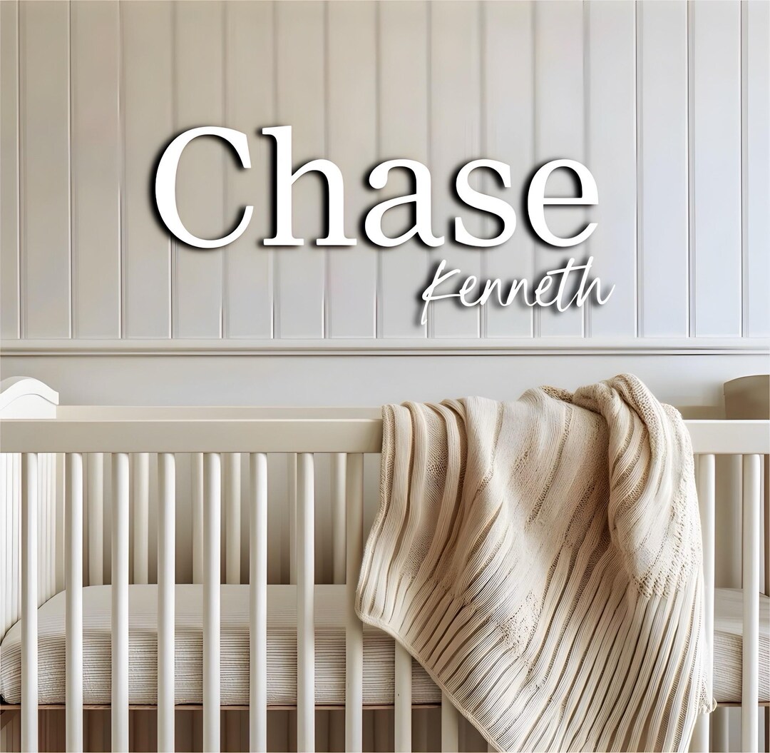 Over Crib Name Sign, Baby Room Decor, Nursery Wood Name, Above Crib ...
