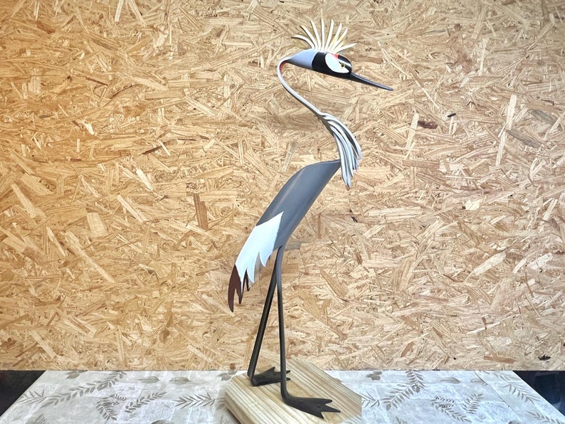 PVC Pipe Grey Crowned Crane Instant Pattern Digital Download - Etsy