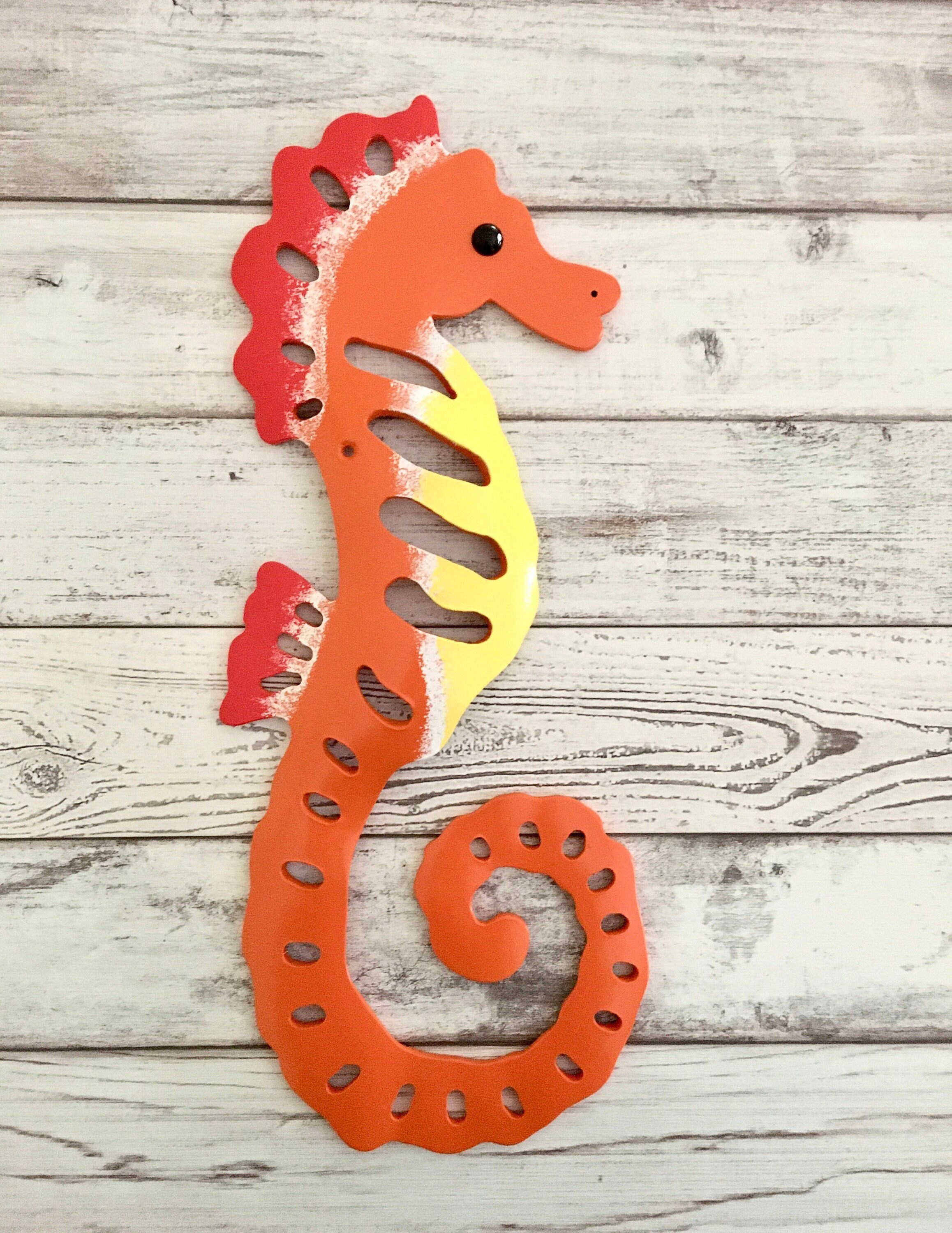 Paper Plate Seahorse Craft Template