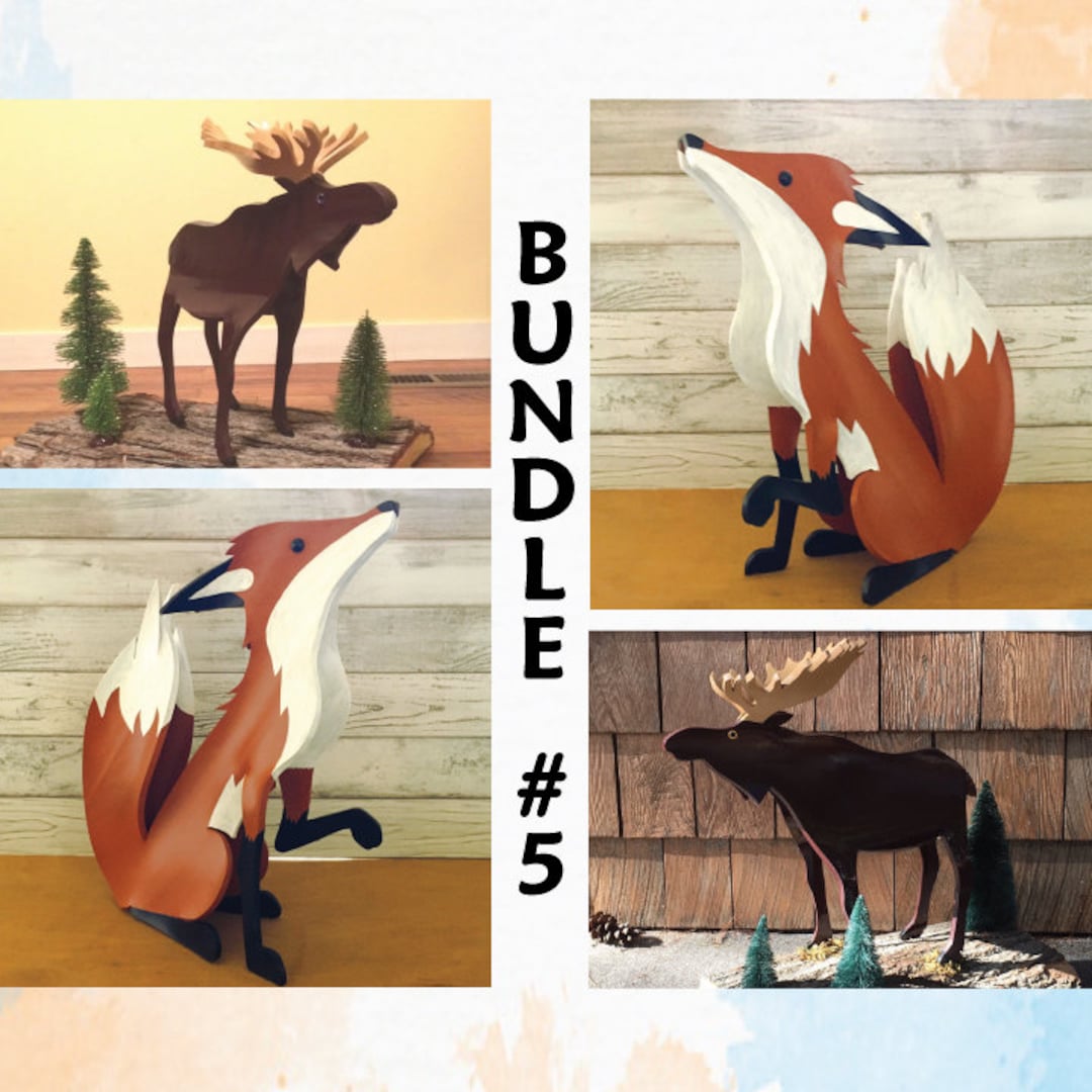 PVC Pipe Pattern Bundle #5 - Red Fox and Moose - Instant Pattern ...
