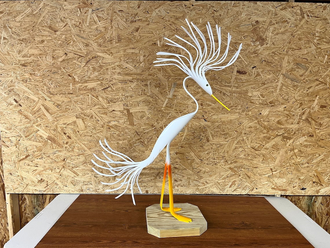 PVC Pipe Wispy Egret Instant Pattern Download Bird Digital - Etsy