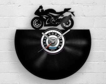Motorcycle Wall Clock - Etsy