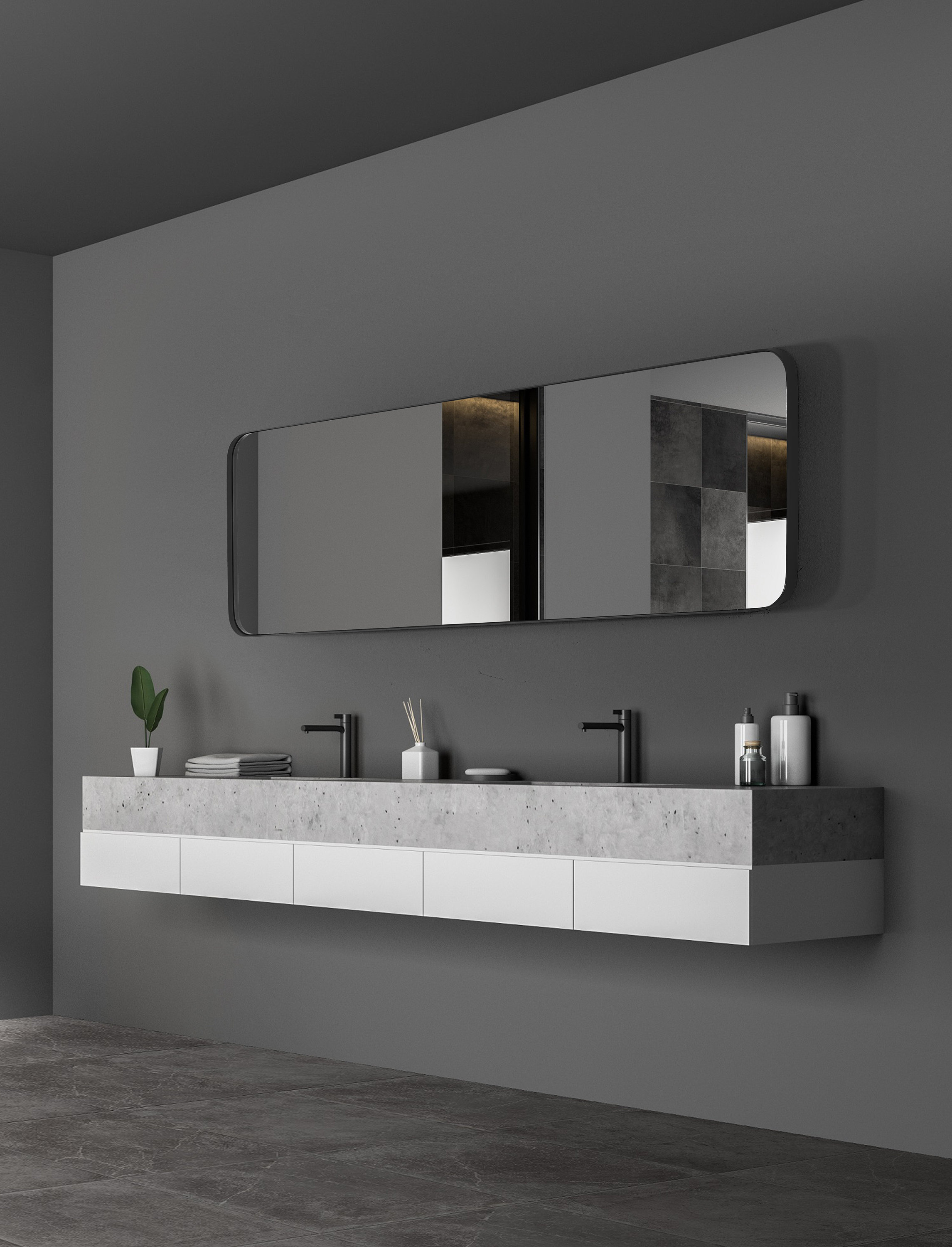 Modern Full Length Mirror 65 X 22 Inch Black Metal Frame. - Etsy