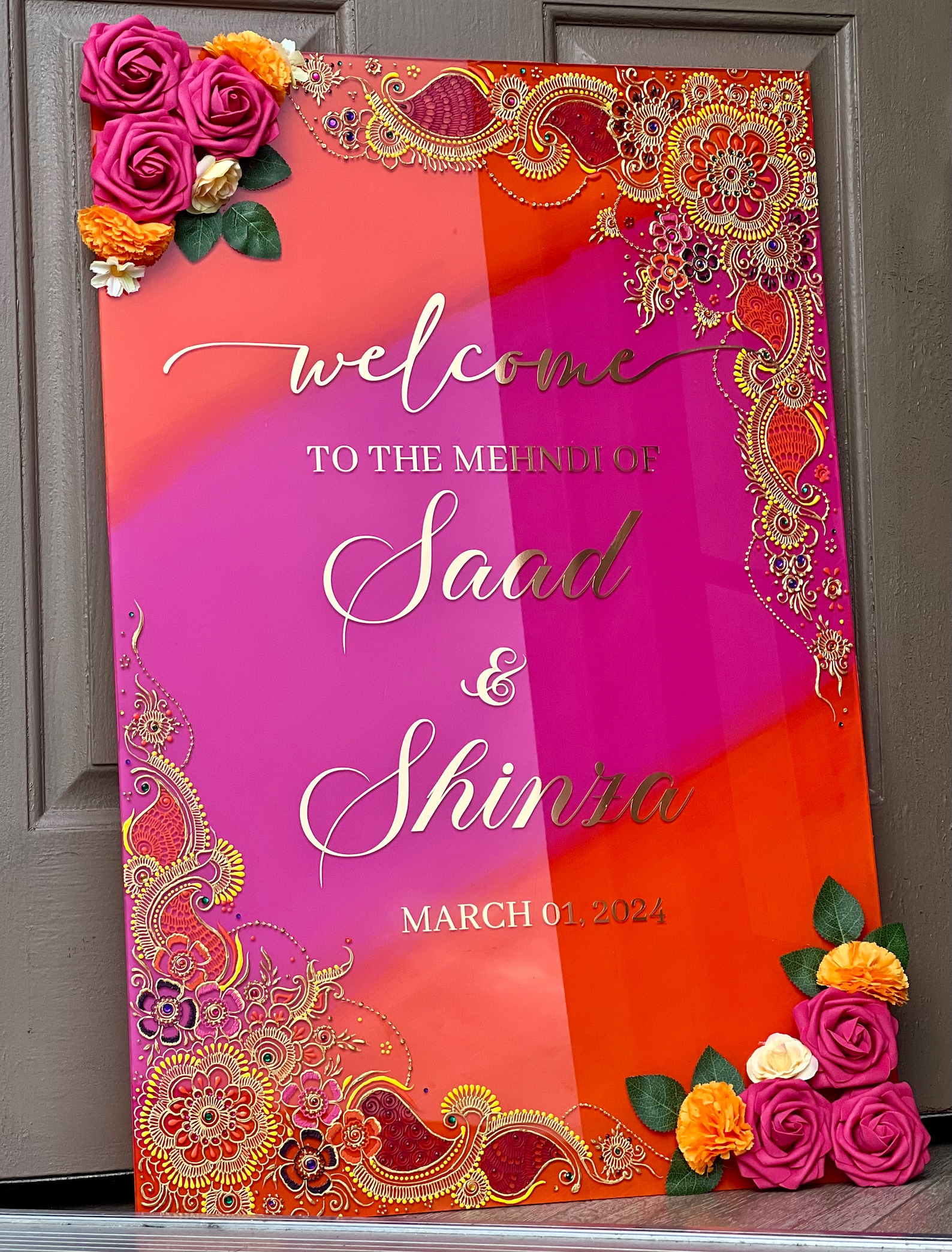Mehndi Welcome Sign Henna Welcome Sign Haldi Sign Dholki Wedding Sign ...