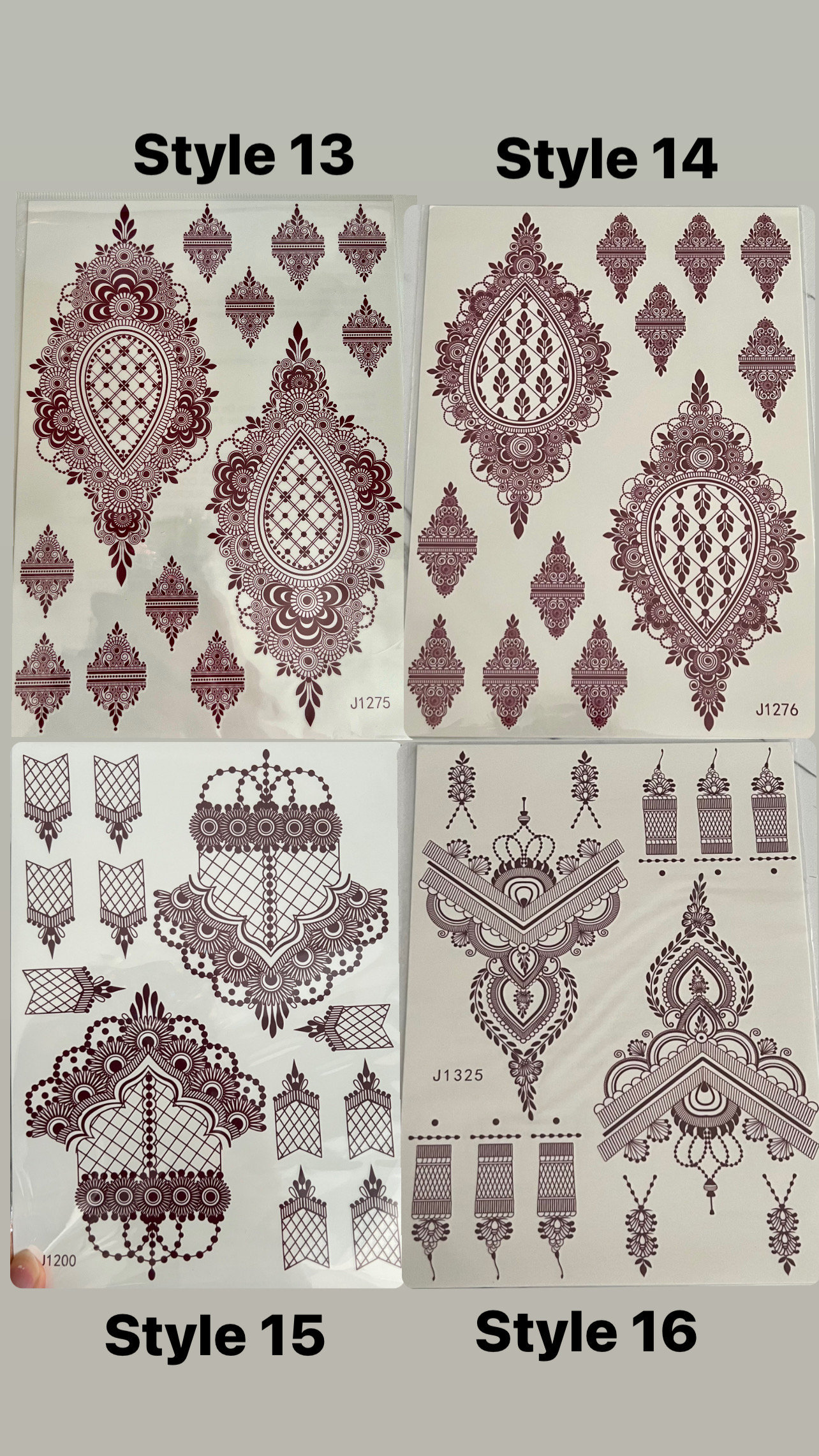 Henna Tattoo, Henna , Instant Henna, Temporary Tattoo, Sticker Tattoo ...