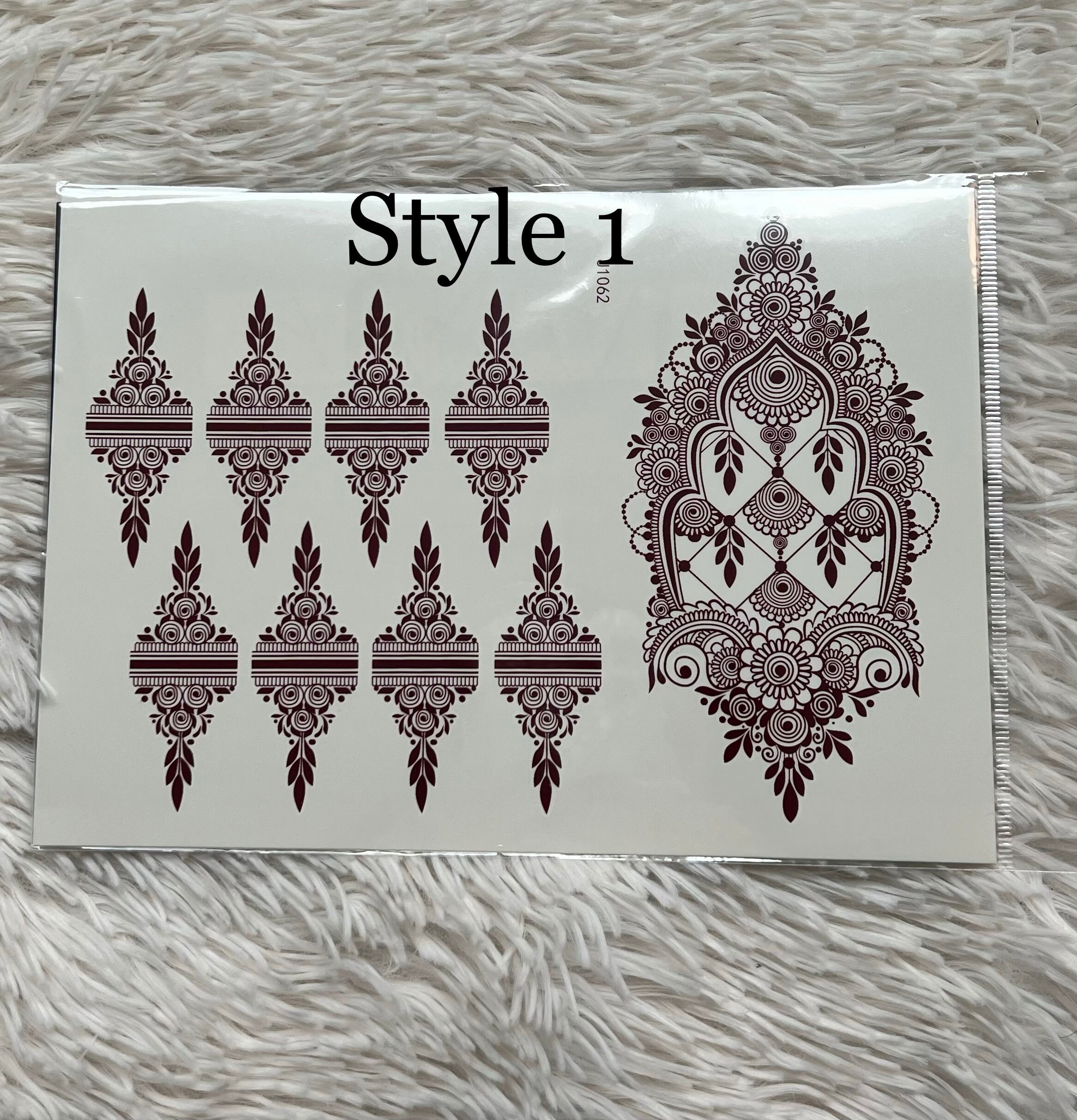 Henna Tattoo, Henna , Instant Henna, Temporary Tattoo, Sticker Tattoo ...