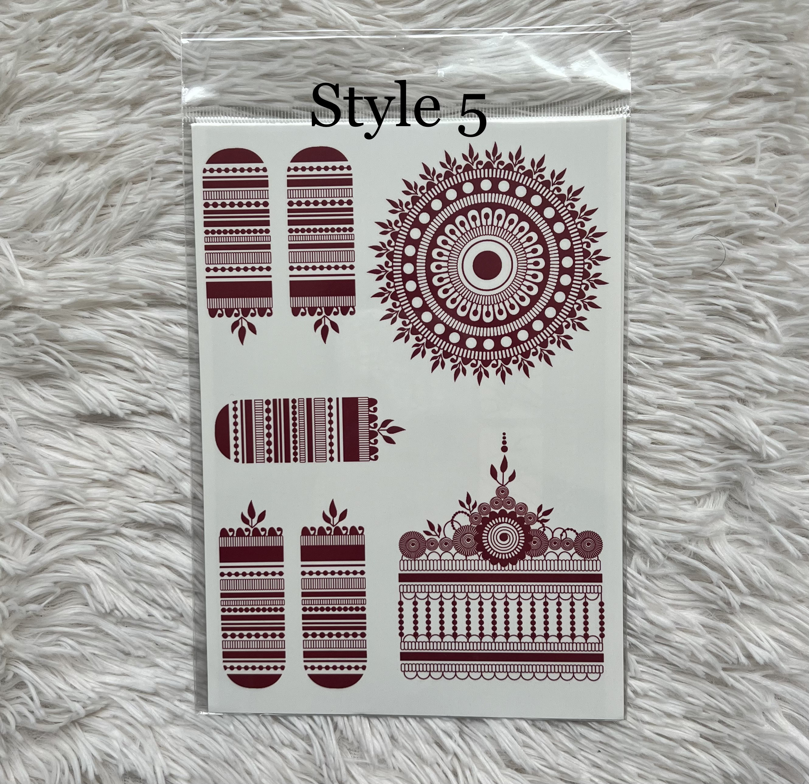 Henna Tattoo, Henna , Instant Henna, Temporary Tattoo, Sticker Tattoo ...