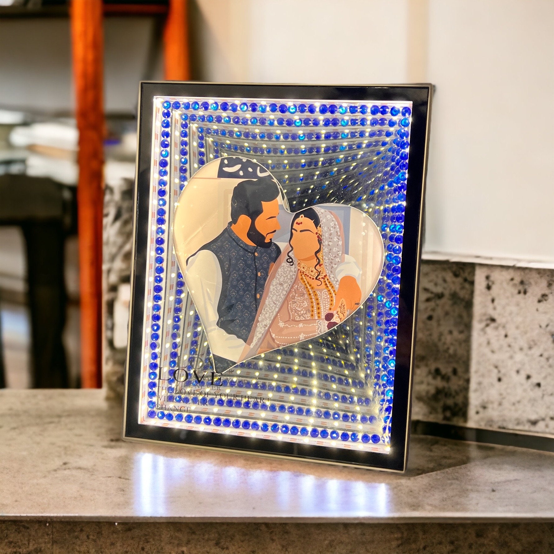 LED Photo Frame and Mirror Custom LED Frame, Custom Photo LED Light ...