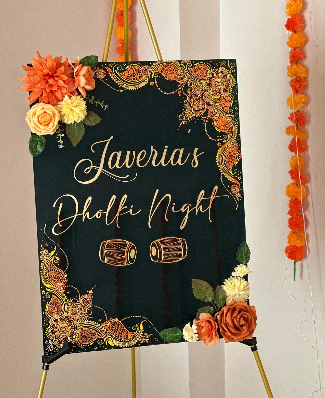 Mehndi Welcome Sign Henna Welcome Sign Dholki Sign Wedding Sign Wedding ...