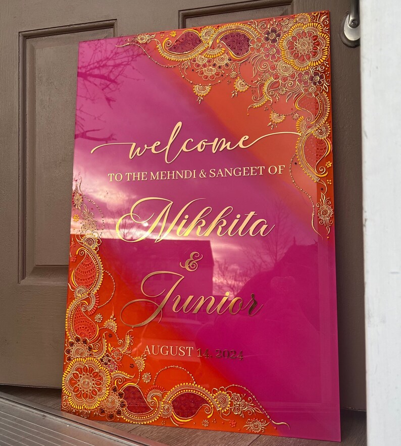 Mehndi Welcome Sign Henna Welcome Sign Haldi Sign Dholki Wedding Sign ...