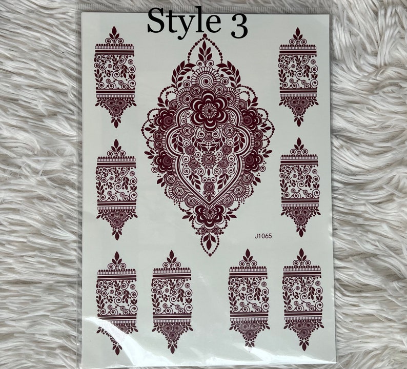 Henna Tattoo, Henna , Instant Henna, Temporary Tattoo, Sticker Tattoo, Sticker Henna, Henna ...