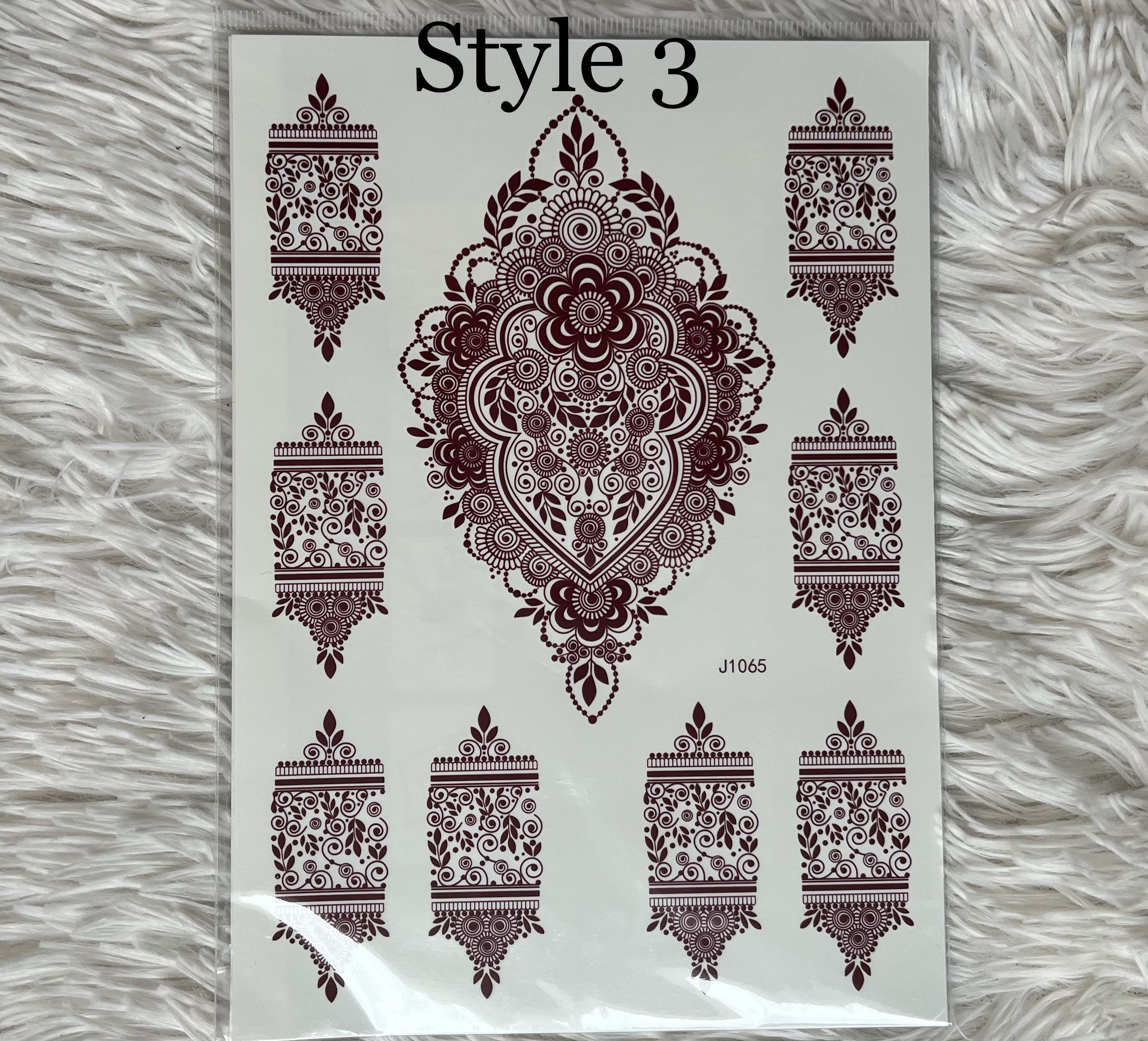 Henna Tattoo, Henna , Instant Henna, Temporary Tattoo, Sticker Tattoo ...