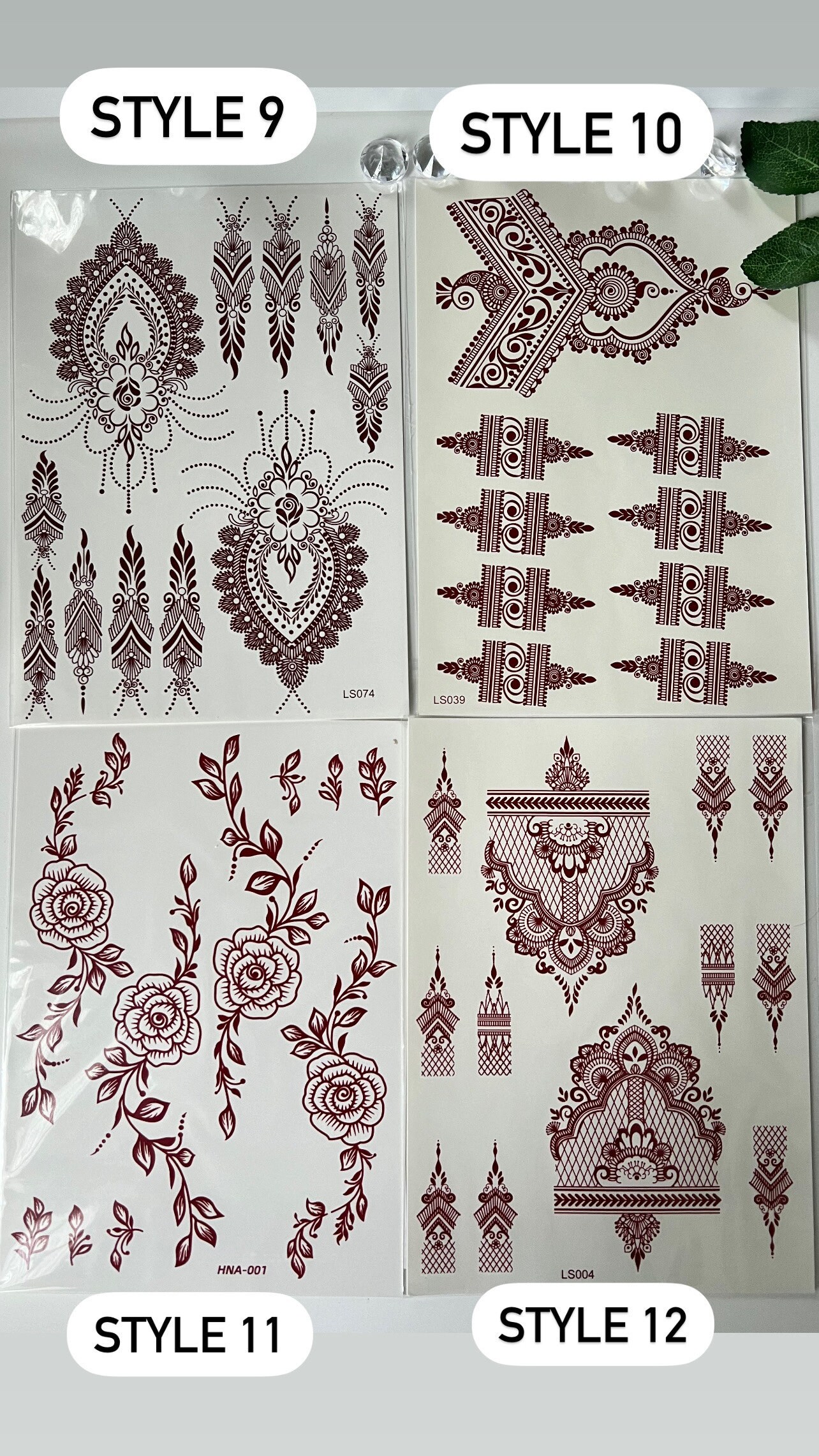 Henna Tattoo, Henna , Instant Henna, Temporary Tattoo, Sticker Tattoo ...