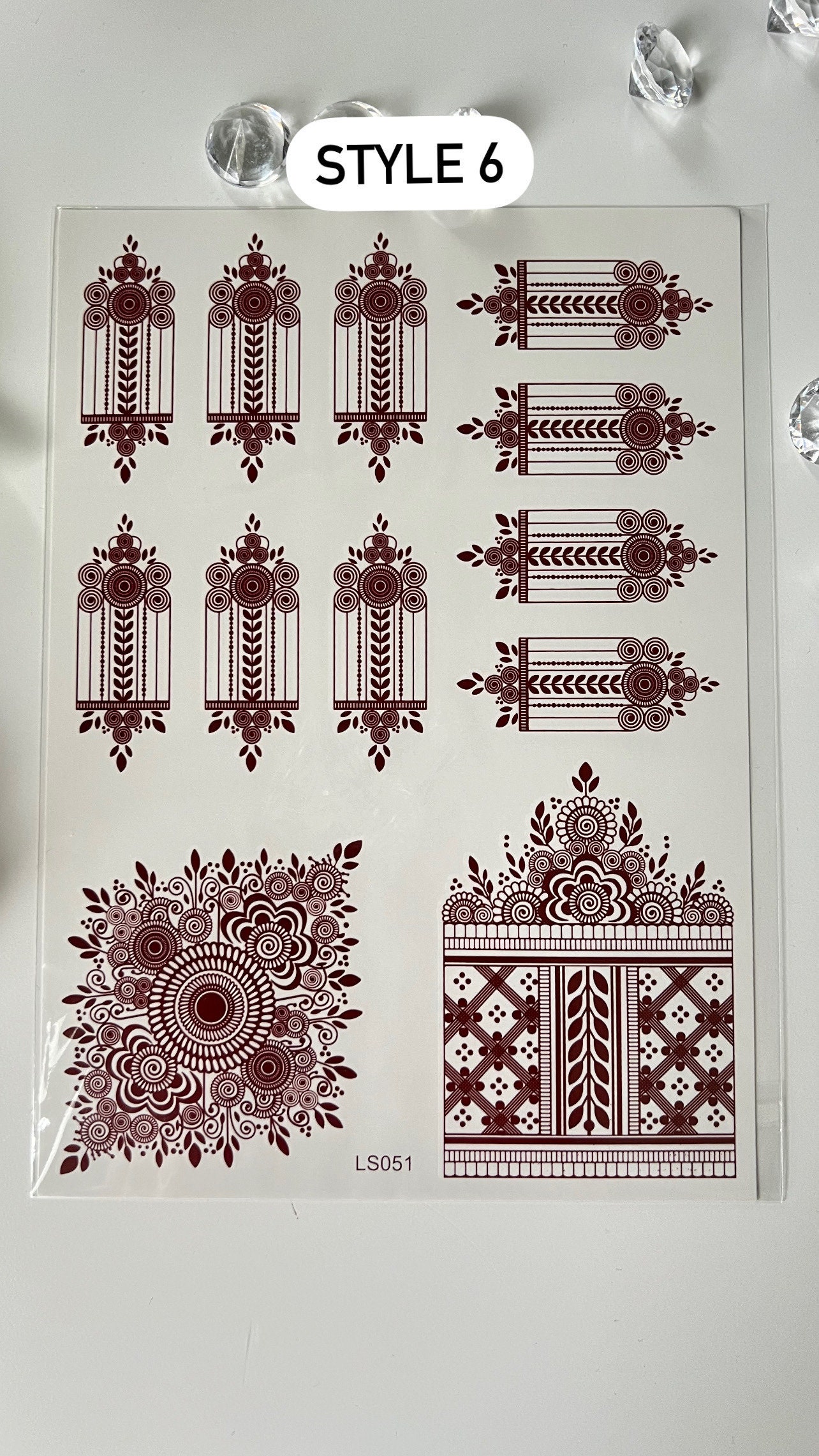 Henna Tattoo, Henna , Instant Henna, Temporary Tattoo, Sticker Tattoo ...