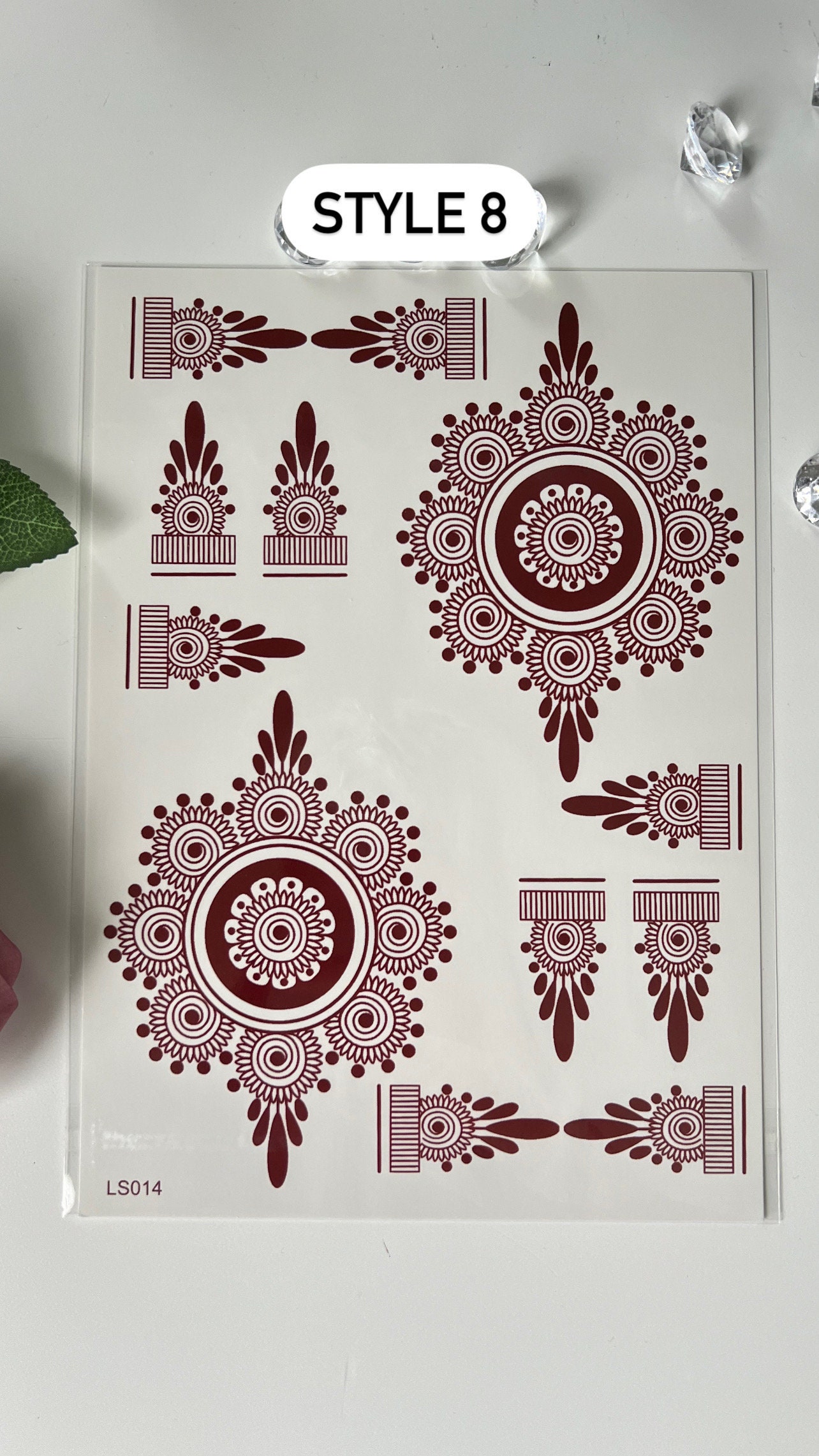 Henna Tattoo, Henna , Instant Henna, Temporary Tattoo, Sticker Tattoo ...