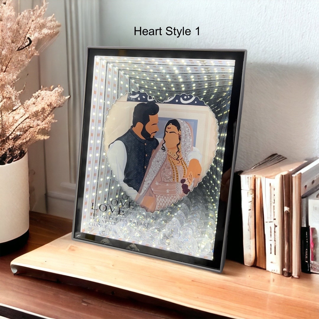 LED Photo Frame and Mirror Custom LED Frame, Custom Photo LED Light ...