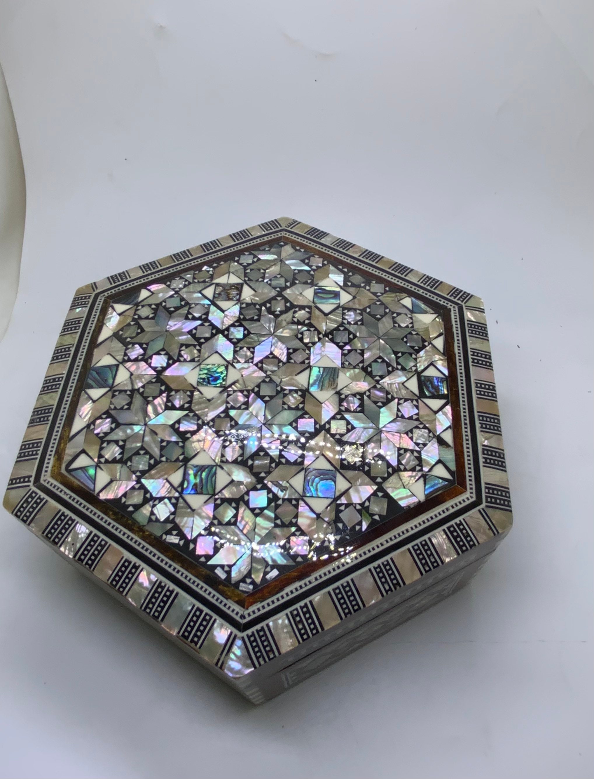 Handmade Decoration Jewelry Box Inlaid With Blue Paua Shell - Etsy