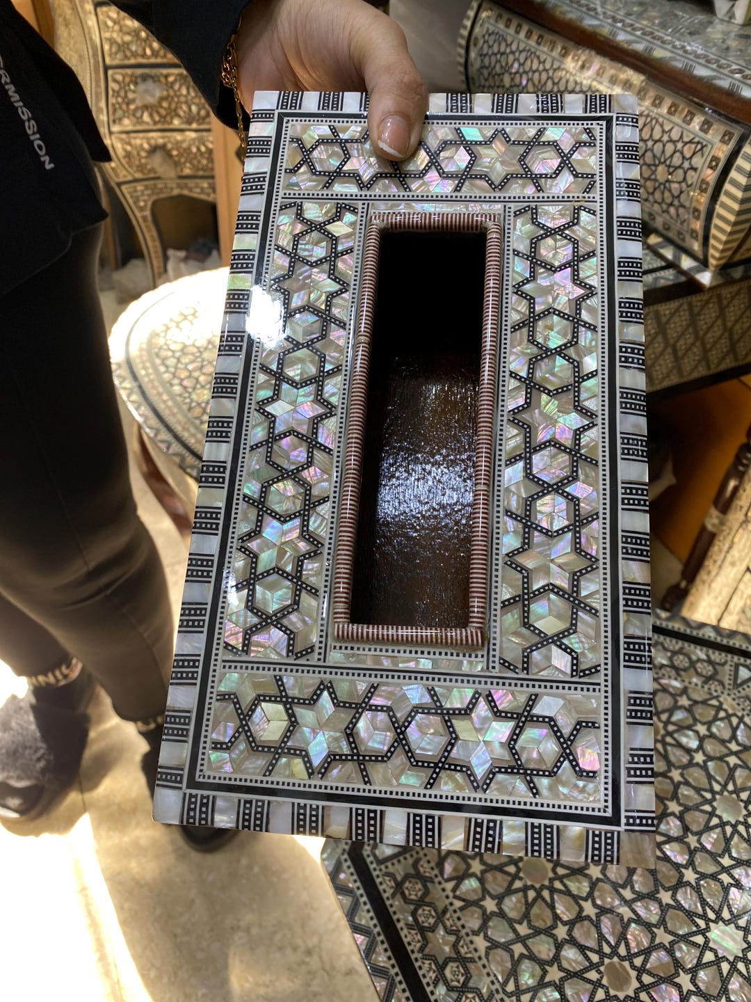 Handmade Egyptian Tissue Box, Mother of Pearl Inlay, Mosaic - Etsy