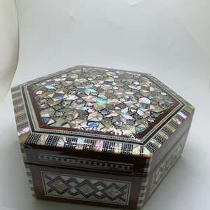 Handmade Decoration Jewelry Box Inlaid With Blue Paua Shell and Mother ...
