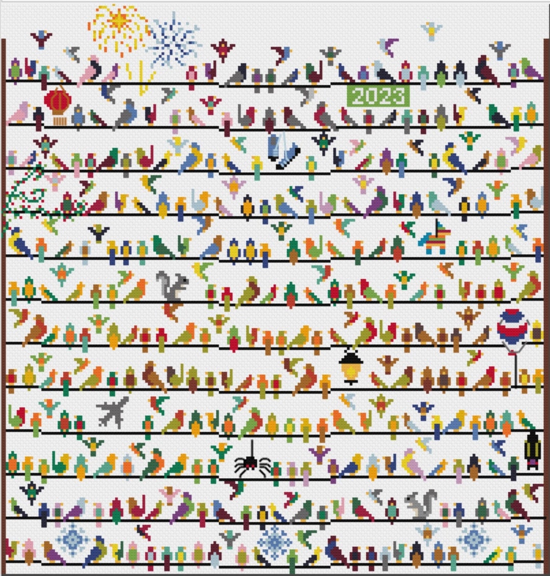 High/low Temperature Cross Stitch Pattern: Temperature Birds - PDF ...