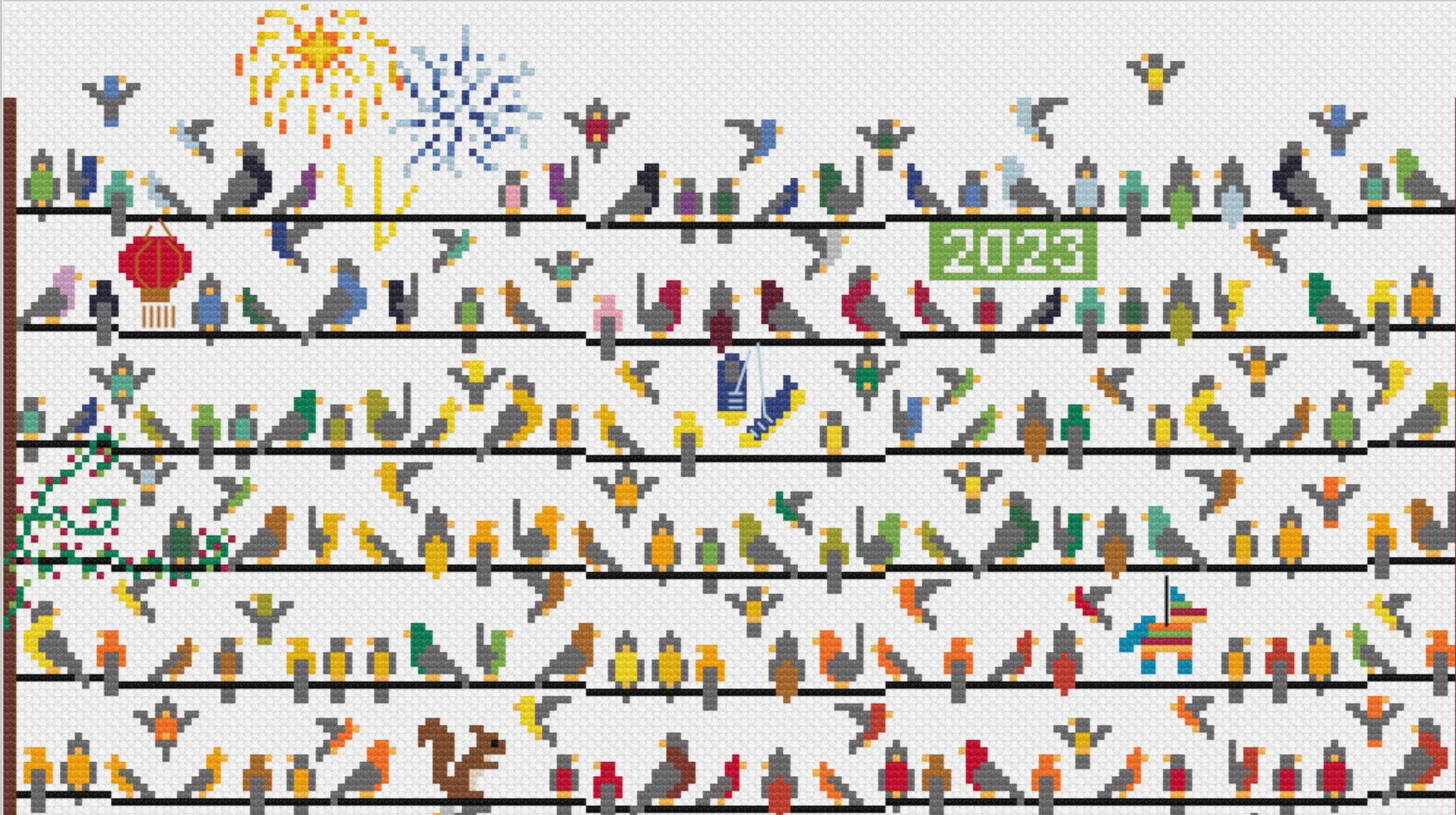 High/low Temperature Cross Stitch Pattern: Temperature Birds - Etsy ...