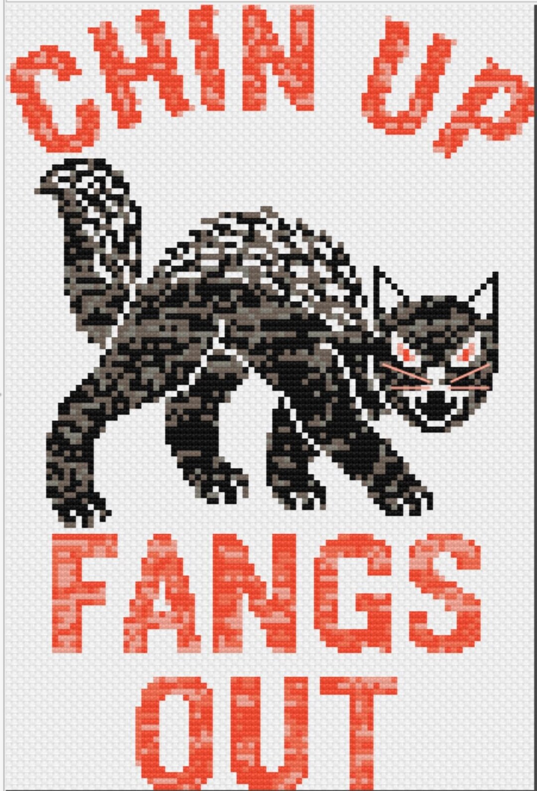 Fangs Out Cross Stitch Pattern PDF INSTANT DOWNLOAD - Etsy