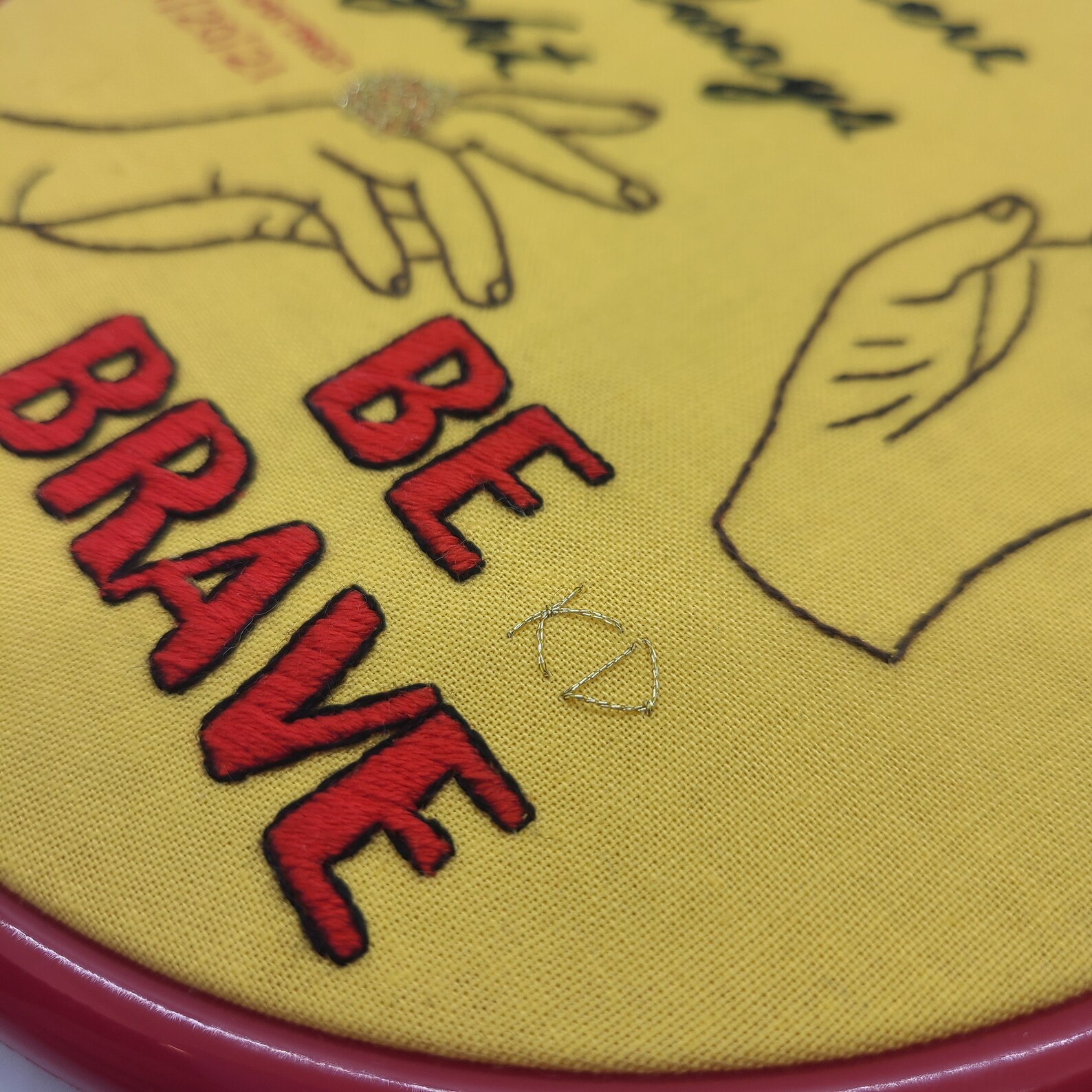 Be Brave Embroidery Pattern - PDF INSTANT DOWNLOAD - Etsy