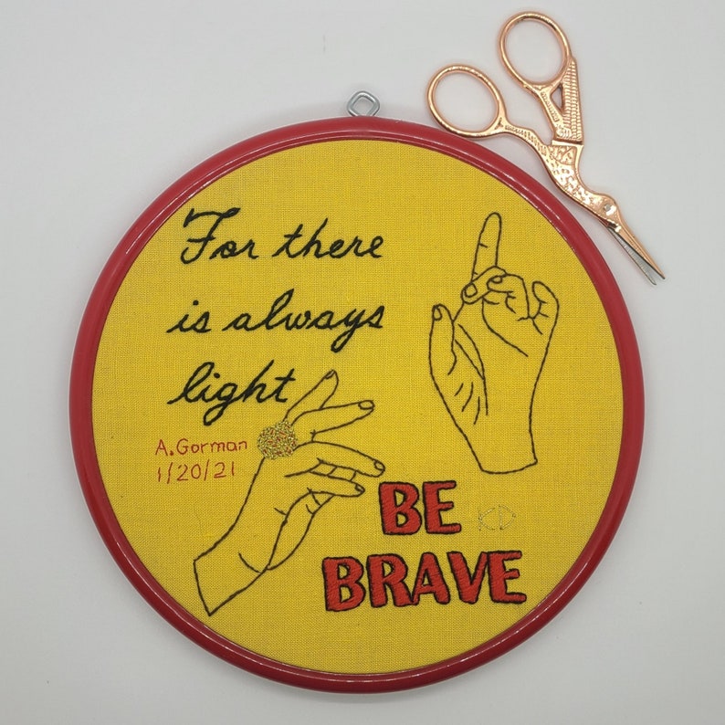 Be Brave Embroidery Pattern PDF INSTANT DOWNLOAD - Etsy