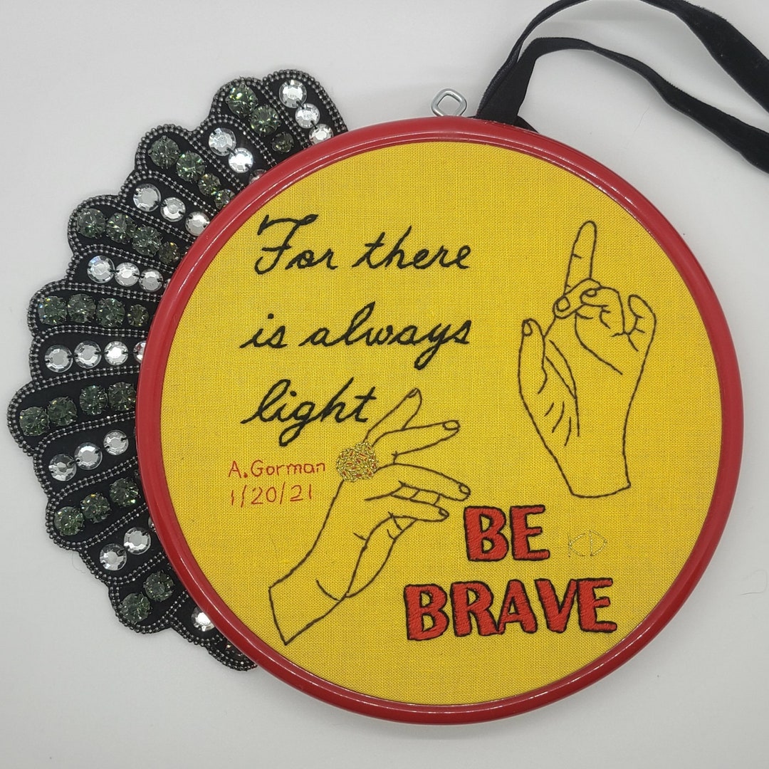 Be Brave Embroidery Pattern - PDF INSTANT DOWNLOAD - Etsy
